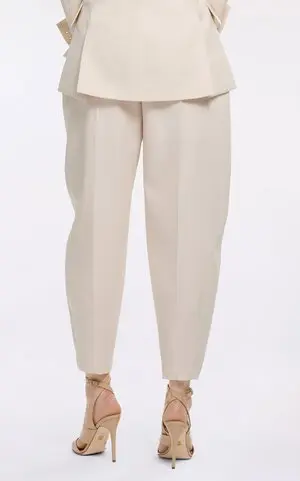 Elie Saab Mid-rise Pleated Pegged Pants