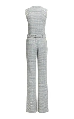 Elie Saab Tweed Cotton-blend Jumpsuit