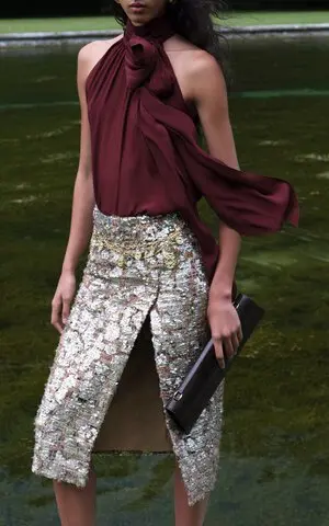 Elie Saab Sequined Midi Wrap Skirt - Multi