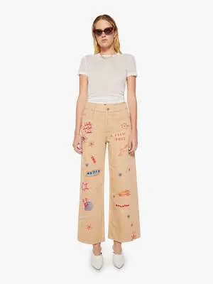 MOTHER Mid Rise Double Dip Nerdy Jeans - Khaki