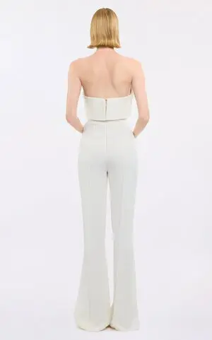 Elie Saab Asymmetrical Fold Over Top Jumpsuit