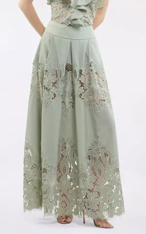 Elie Saab Lace-insert Midi Skirt