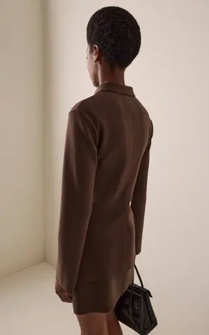 BIRROT Lay2 Fitted Button-down Crepe Top