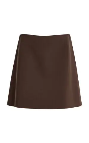 BIRROT Lay3 Crepe Mini Skirt - Brown