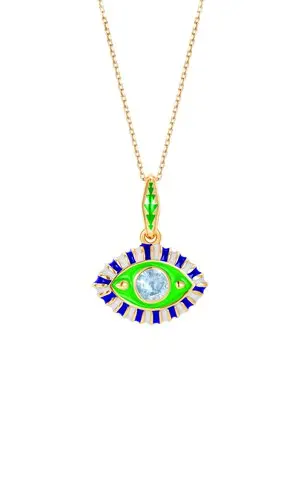 NEVERNOT Life In Colour 14k Yellow Gold Necklace - Multi