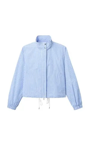 Lafayette 148 New York Cotton Bomber Jacket - Blue