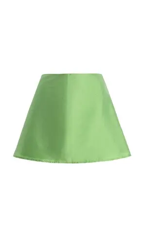 MARLIES GRACE Celeste Taffeta Mini Skirt - Green