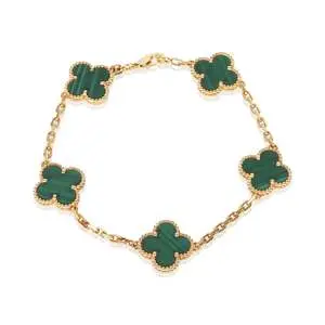 Van Cleef & Arpels Yellow Gold Malachite Vintage Bracelet - Yellow_gold
