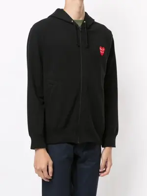 Comme Des Garçons Embroidered Logo Hoodie