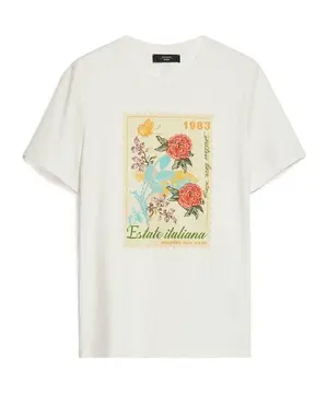 Max Mara Graphic Print T-shirt - White