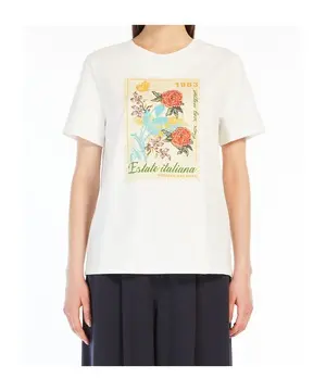 Max Mara Graphic Print T-shirt - White