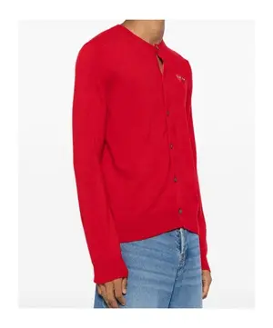 Play Comme Des Garcon Comme Des Garçons Play Crewneck Knitted Cardigan
