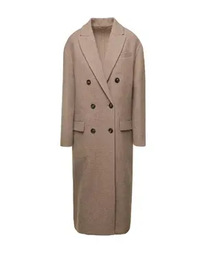 Brunello Cucinelli Double-breasted Straight Hem Coat