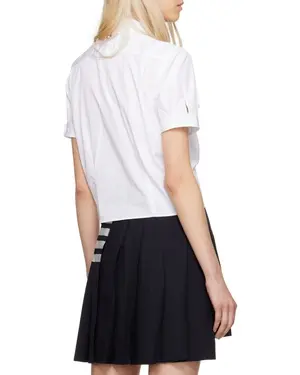 Thom Browne Short-sleeved Bow Detail Top
