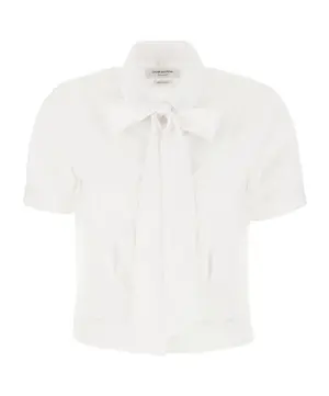 Thom Browne Short-sleeved Bow Detail Top