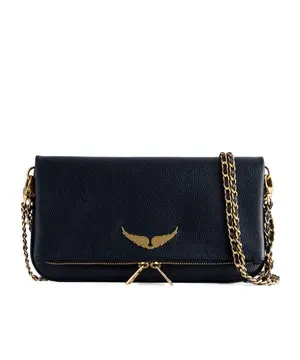 Zadig&Voltaire Voltaire Logo-plaque Clutch Bag - Black