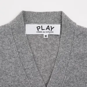 Play Comme Des Garcon Logo Patch V-neck Cardigan
