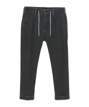 Eleventy Belt Loop Casual Pants - Black