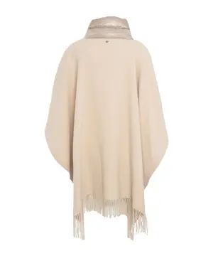 Herno Drawstring High Collar Cape With Quilted Detailing