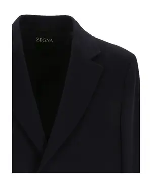 Zegna Long-sleeved Wool Coat