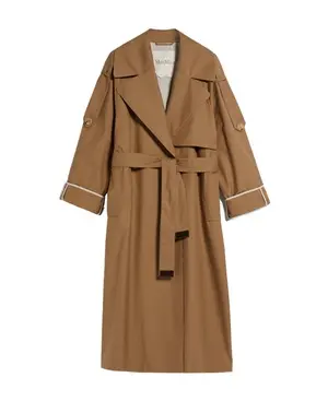 Max Mara Waterproof Twill Trench Coat - Brown