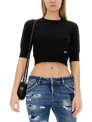 Dsquared2 Logo-appliqué Crewneck Knitted Jumper