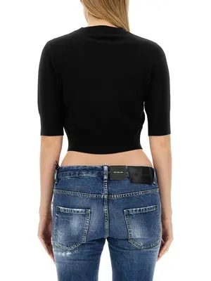 Dsquared2 Logo-appliqué Crewneck Knitted Jumper