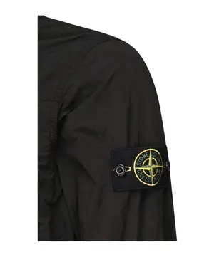Stone Island Logo Patch Zip-up Overshirt
