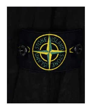 Stone Island Logo Patch Zip-up Overshirt