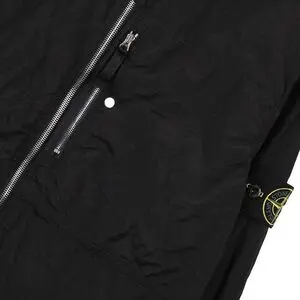 Stone Island Logo Patch Zip-up Overshirt