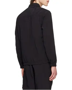 Stone Island Logo Patch Zip-up Overshirt
