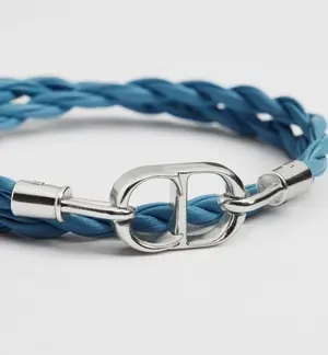 Dior Cd Icon Woven Leather Double Bracelet
