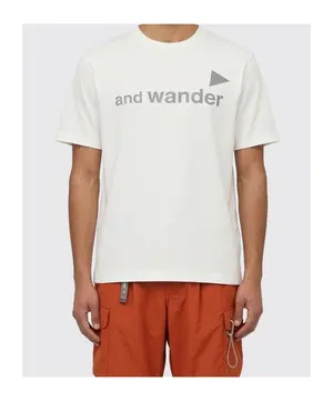 AND WANDER Logo Print T-shirt