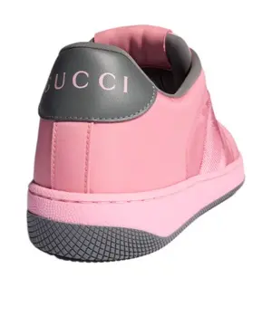 Gucci Screener Sneakers With Double G Rubber Insert - Pink