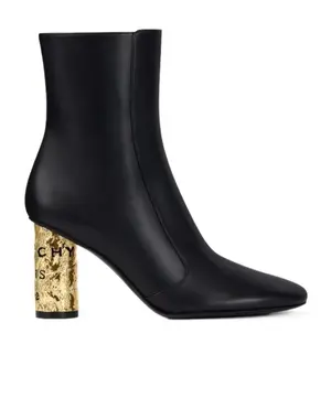 Givenchy Tape Ankle Boots In Leather - Black