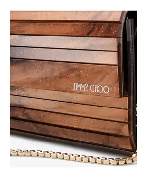 JIMMY CHOO Toffee Marble Effect Acrylic