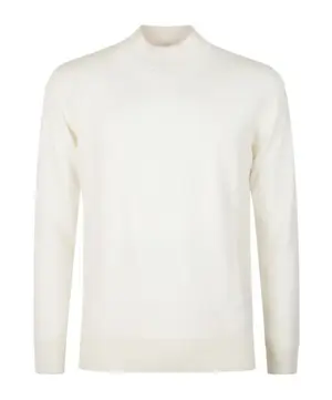 Eleventy Mock-neck Sweater - White