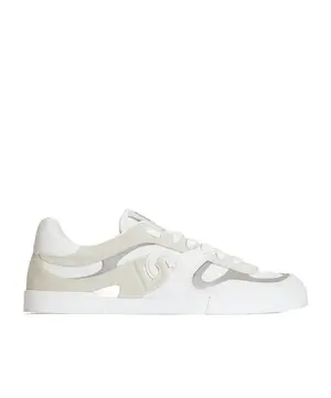 Dolce & Gabbana Portofino Logo Patch Lace Up Sneakers - Multi-color