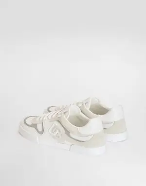 Dolce & Gabbana Portofino Logo Patch Lace Up Sneakers - Multi-color