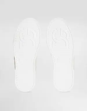 Dolce & Gabbana Portofino Logo Patch Lace Up Sneakers - Multi-color