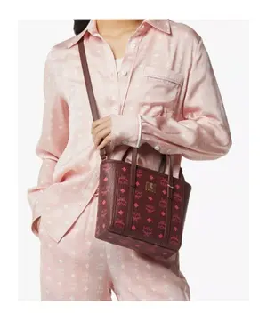 Mcm Toni Top-zip Shopper In Visetos With Monogram
