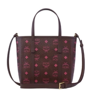 Mcm Toni Top-zip Shopper In Visetos With Monogram