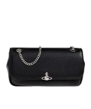 VIVIENNE WESTWOOD Chain Logo Crossbody Bag - Black