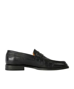 Our Legacy Apron-stitch Penny Loafers - Black