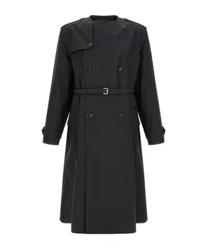 Prada Long-sleeved Trench Coat - Black