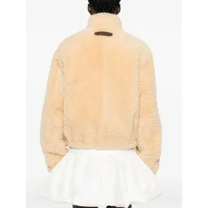 Miu Miu Shearling Zip-up Jacket