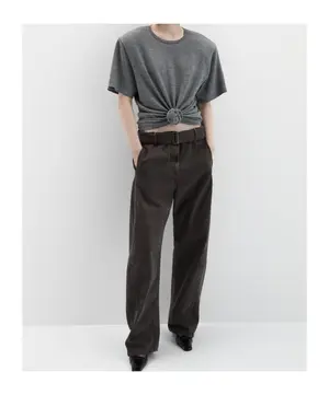 Magda Butrym Denim Low-rise Belted Trousers