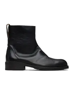 Our Legacy Daimono Zip Leather Boots - Black