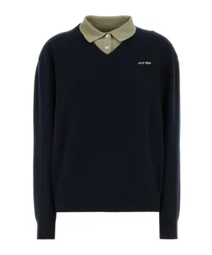 Miu Miu Long-sleeved Knitwear - Black