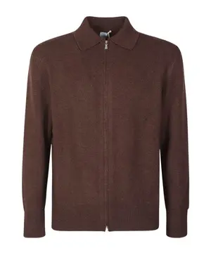 Eleventy Zippered Knitwear - Red